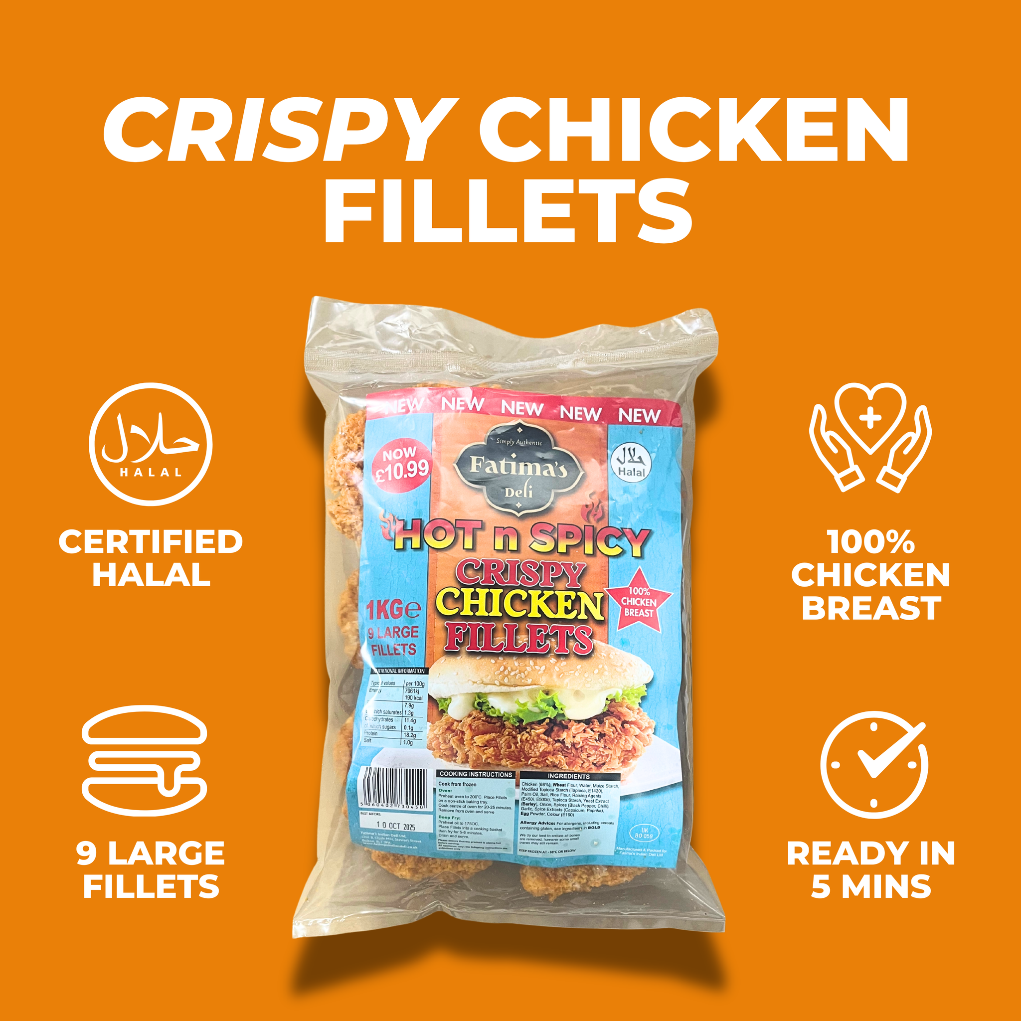 Crispy Chicken Fillets (Hot N Spicy)